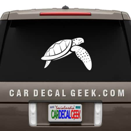 Sea Turtle Vinyl Car Decal Sticker | Car Accessories