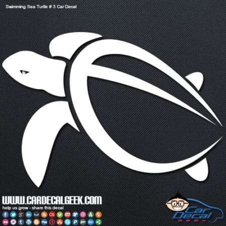 Hawaii Sea Turtle Car Decal Window Sticker