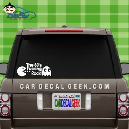Pac Man 80's Rock Car Window Decal Sticker Graphic