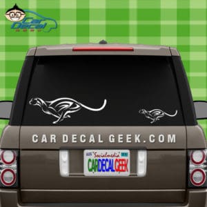 Cheetah Cat Car Window Decal Graphic | Window Stickers
