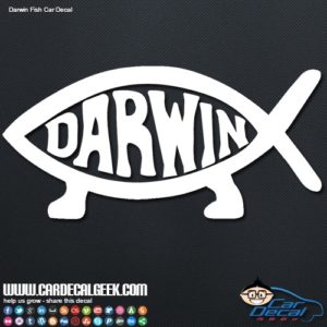 Darwin Fish Evolution Car Decal Graphic | Window Stickers