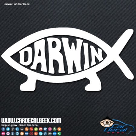 Darwin Fish Evolution Car Decal Graphic | Window Stickers