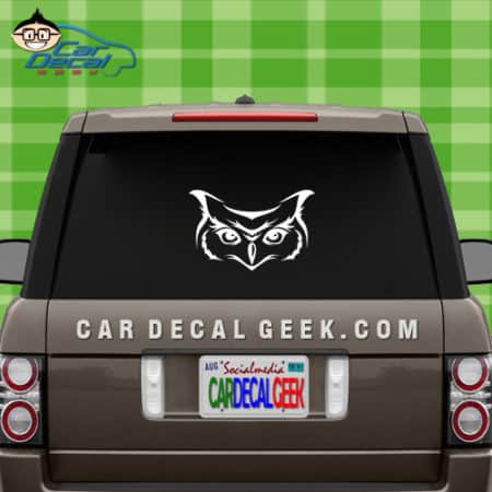 Owl Face Vinyl Wall & Car Decal Sticker Graphic