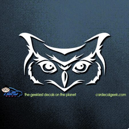 Owl Face Vinyl Wall & Car Decal Sticker Graphic