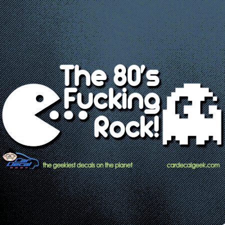 Pac Man 80's Rock Car Window Decal Sticker Graphic
