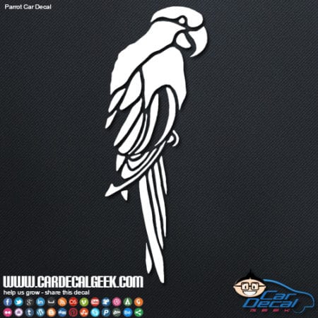 Macaw Parrot Car Window Vinyl Decal Graphic