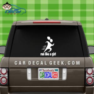 Run Like a Girl Car Decal Graphic | Window Stickers