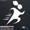 Runner Girl Car Window Decal Sticker Graphic
