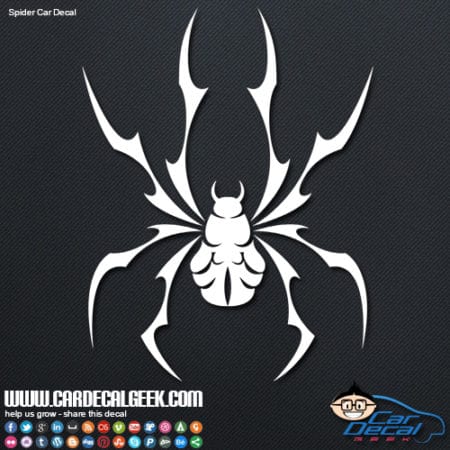 Wicked Cool Tribal Spider Vinyl Car Decal Graphic | Window Stickers