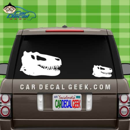 T-Rex Dinosaur Skull Car Decal Graphic | Window Decals