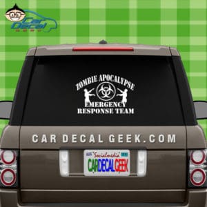 Zombie Apocalypse Emergency Response Team Car Decal Sticker