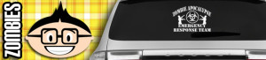Zombie Car Window Decals & Stickers | Zombie Survival Decals
