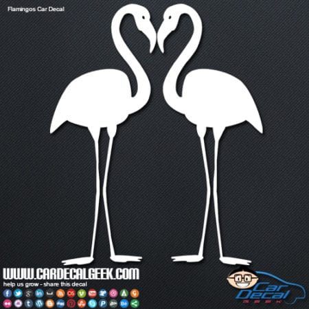 Twin Flamingos Car Decal Window Sticker Graphic