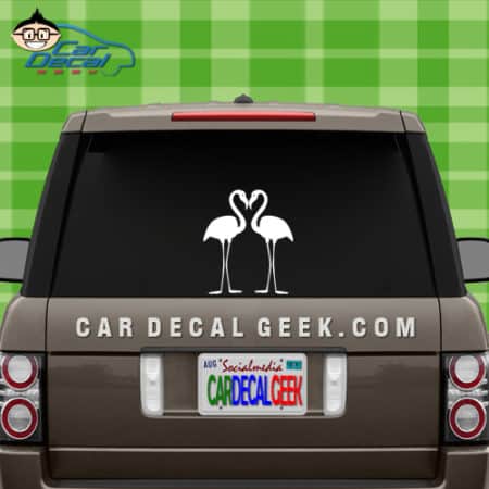 Twin Flamingos Car Decal Window Sticker Graphic