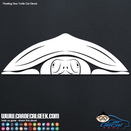Floating Sea Turtle Car Decal Graphic | Window Stickers