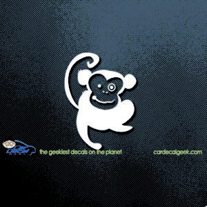 Cute Happy Monkey Car Window Decal Graphic Sticker