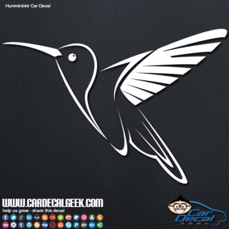 Hummingbird Car Decal Graphic | Window Stickers