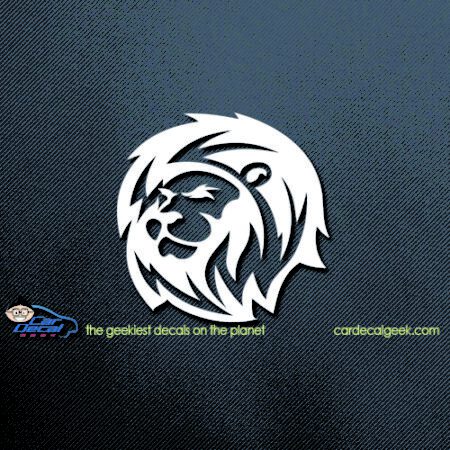 Lion Head Car Window Vinyl Decal Graphic Sticker