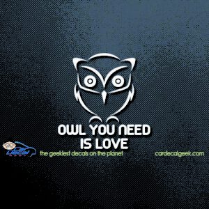 Owl You Need Is Love Wall & Window Decal Sticker
