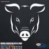 Freaky Pig Face Car Decal Window Graphic Sticker