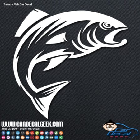 Salmon Fish Car Window Decal Sticker Graphic