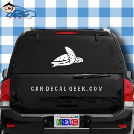Sea Turtle Swimming Car Decal Graphic | Window Stickers