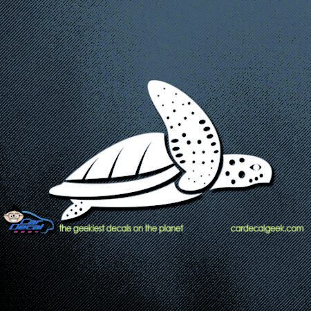 Sea Turtle Swimming Car Decal Graphic | Window Stickers