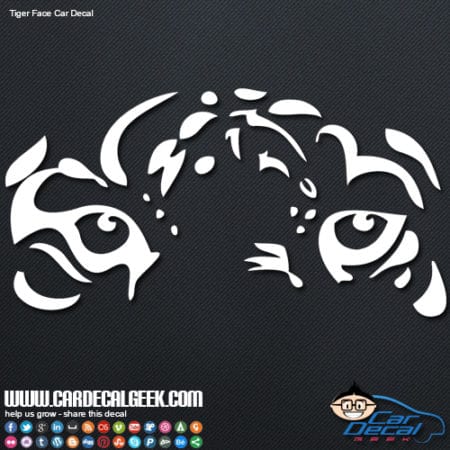 Tiger Cat Face Car Decal Window Graphic Sticker