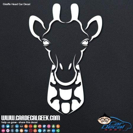 Giraffe Head Car Decal Sticker | Wildlife Stickers