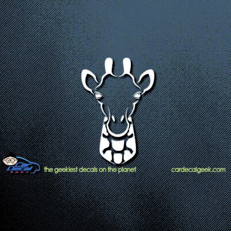 Giraffe Head Car Decal Sticker | Wildlife Stickers