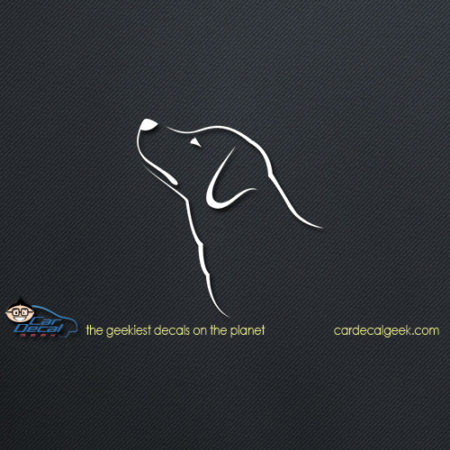 Labrador Dog Head Vinyl Car Decal Sticker | Dog Decals