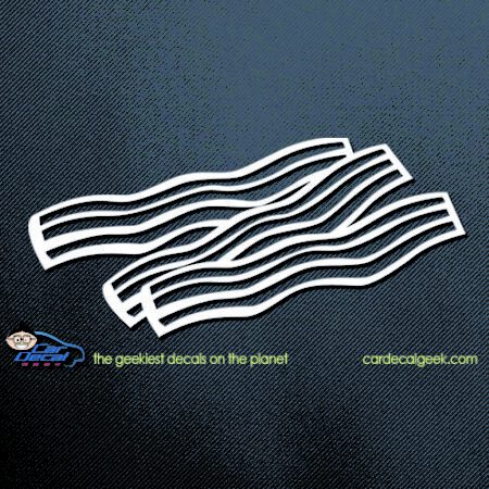 Delicious Bacon Strips Car Window Decal Sticker