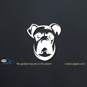 Boxer Dog Face Vinyl Car Decal | Window Sticker Graphic