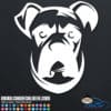 Boxer Dog Face Vinyl Car Decal | Window Sticker Graphic