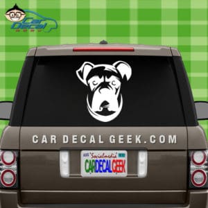 Boxer Dog Face Vinyl Car Decal | Window Sticker Graphic