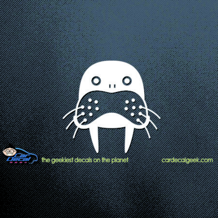 Cute Walrus Vinyl Car Window Decal Sticker | Ocean Mammals