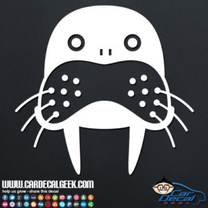 Cute Walrus Vinyl Car Window Decal Sticker | Ocean Mammals