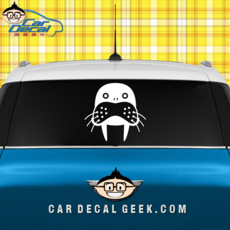 Cute Walrus Vinyl Car Window Decal Sticker | Ocean Mammals