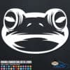 Amphibian Frog Face Vinyl Car Window Decal Sticker Graphic