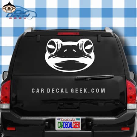 Amphibian Frog Face Vinyl Car Window Decal Sticker Graphic
