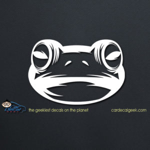 Amphibian Frog Face Vinyl Car Window Decal Sticker Graphic