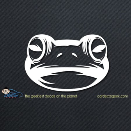 Amphibian Frog Face Vinyl Car Window Decal Sticker Graphic