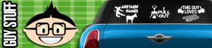 Guy Manly Dude Car Window & Wall Decals Stickers | Decals for Guys