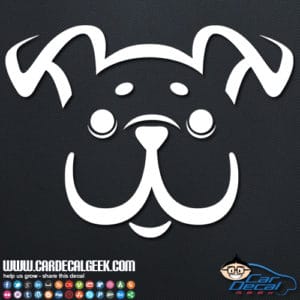 Adorable Puppy Dog Car Vinyl Decal | Window Stickers