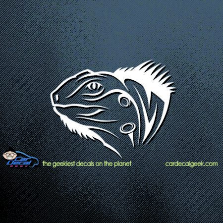 Iguana Lizard Head Car Decal Graphic | Reptile Stickers