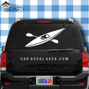 Kayak with Paddle Car Window Decal Sticker Graphic