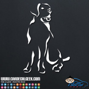 Loyal Labrador Dog Vinyl Car Decal Sticker | Dog Decals