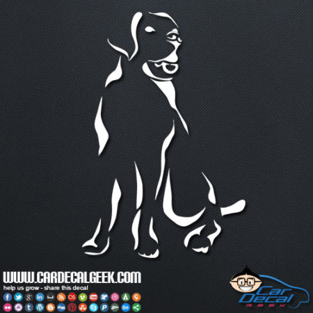 Loyal Labrador Dog Vinyl Car Decal Sticker | Dog Decals