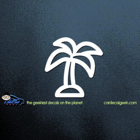 Tropical Neon Palm Tree Car Decal | Window Stickers