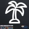 Tropical Neon Palm Tree Car Decal | Window Stickers